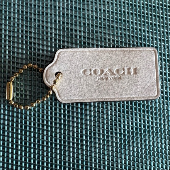 Coach | Accessories | Coach Cram Bag Hang Tag With Gold Toned Chain ...